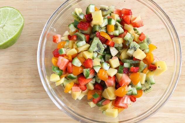 Quick Fruit Salsa for Chips, Chicken, and Fish Tacos