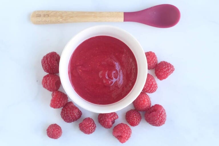 Fresh Raspberry Puree (5 Minutes to Make and Easy to Freeze)