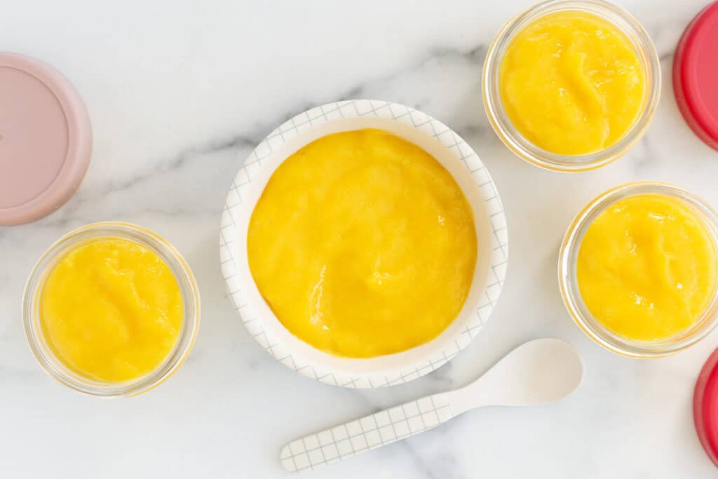 5-Minute Mango Puree - Yummy Toddler Food