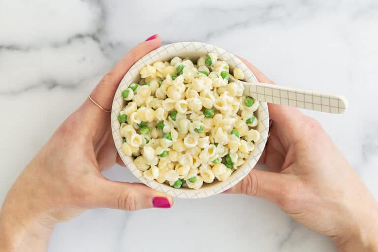 Quick Pasta with Peas - Yummy Toddler Food