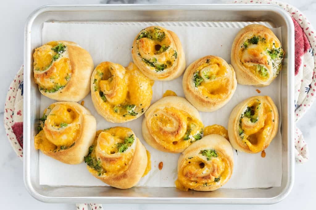 Broccoli Cheese Pinwheels - Yummy Toddler Food