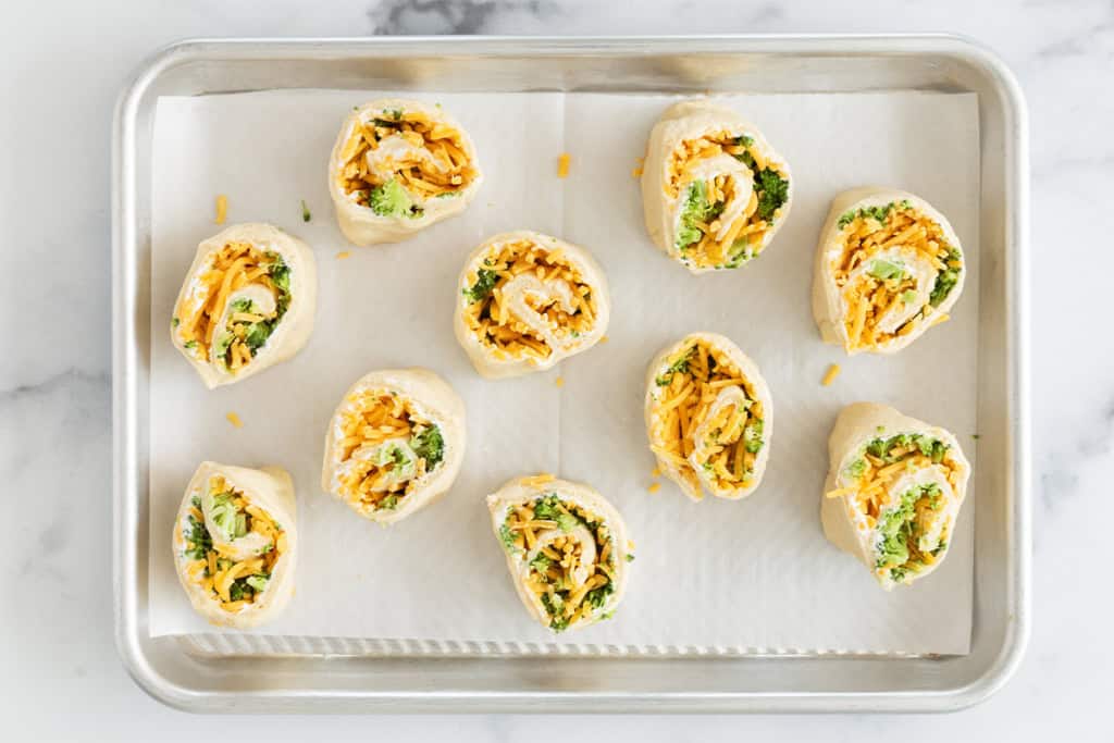 Broccoli Cheese Pinwheels - Yummy Toddler Food